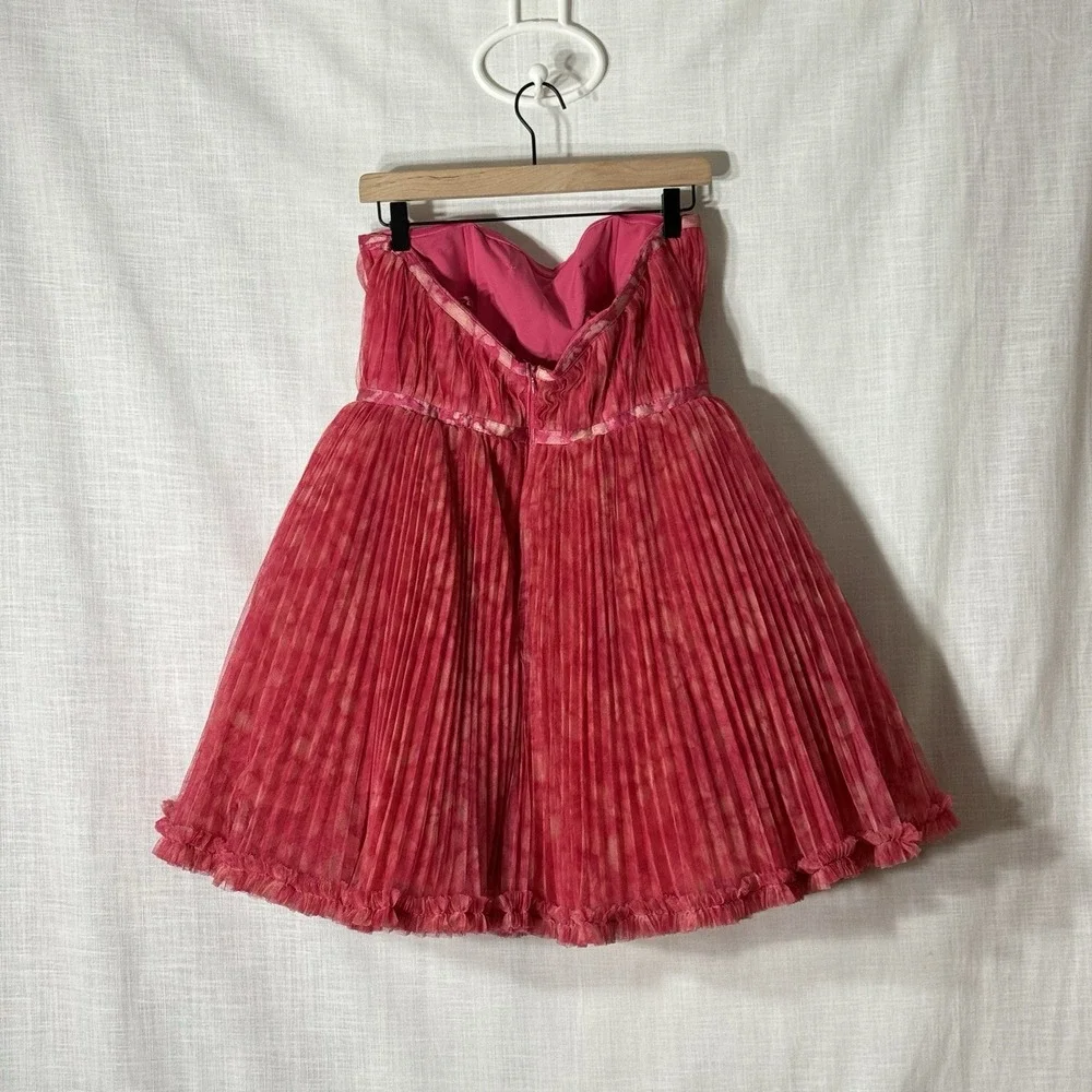Hutch | Dresses | Hutch Lenzy Pink Tulle Pleated Strapless Mini Dress 6 ...